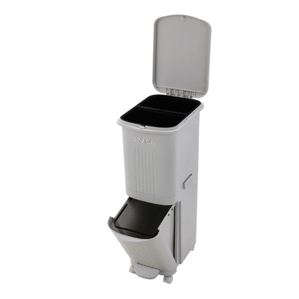 Living and Home PP Step-On, Hand Press Rubbish Bin - 30L | Wayfair.co.uk