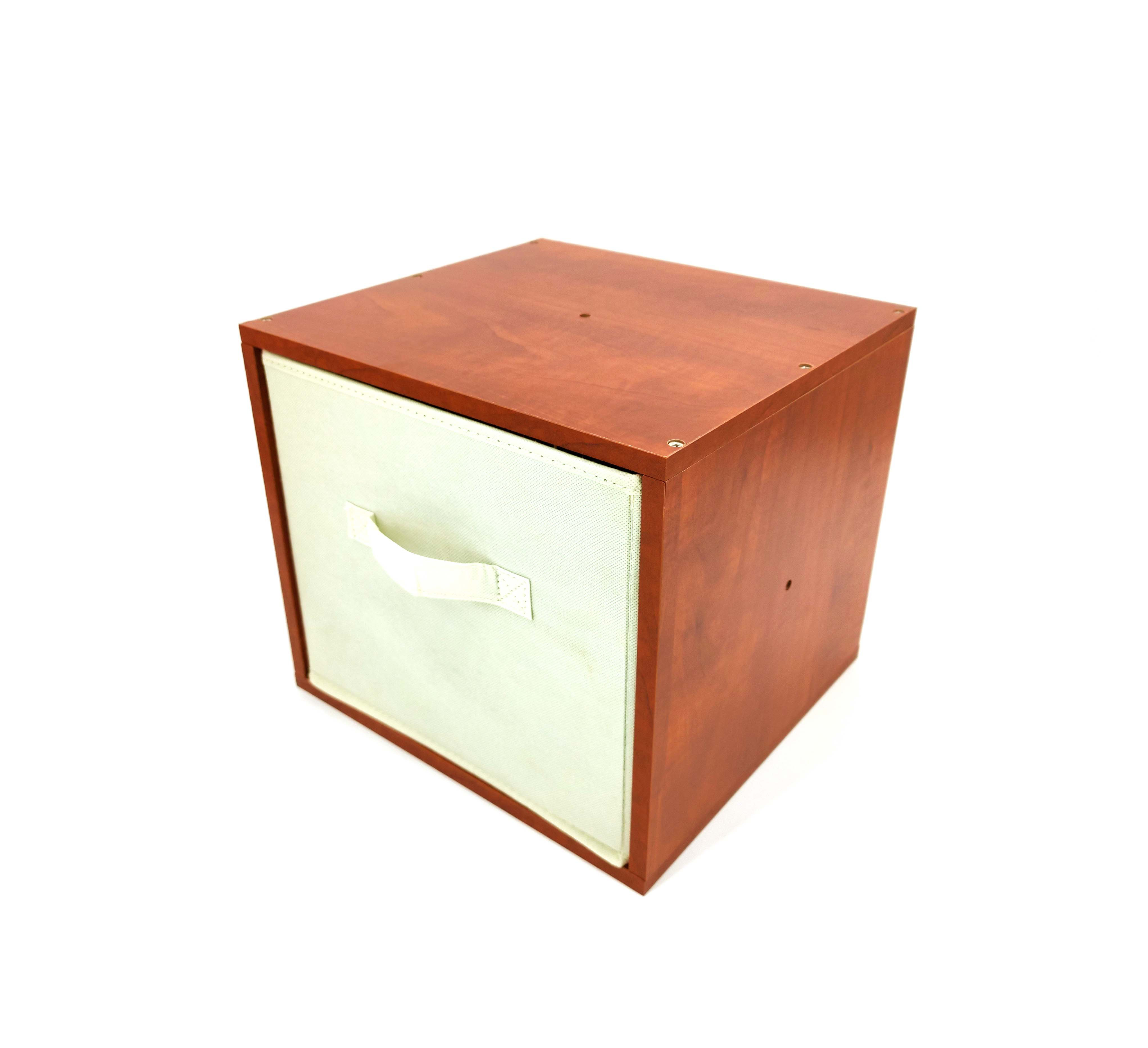 Latitude Run® Modular Wood Blocks with Fabric Bins 6/Set | Wayfair