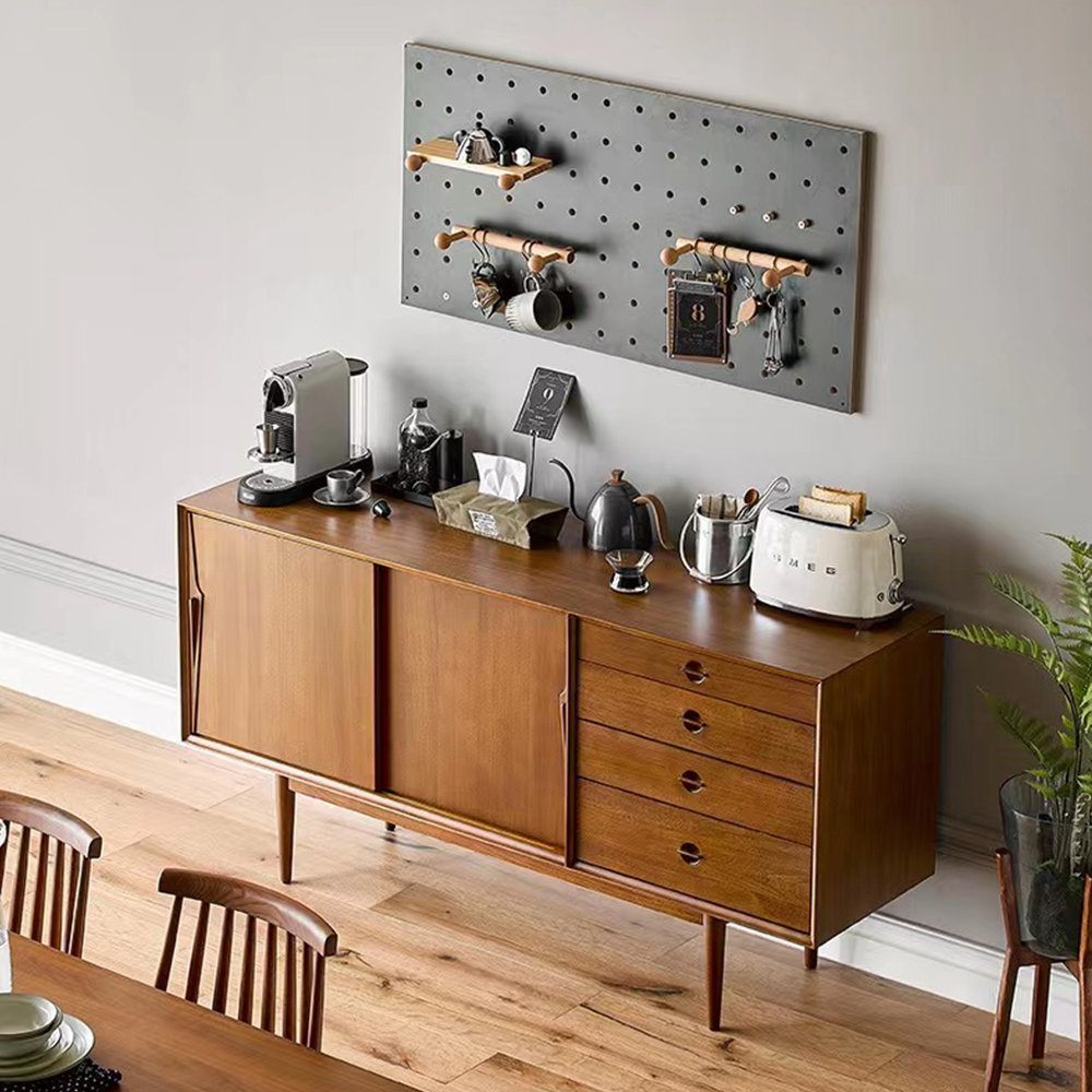 Dream cabinet Retro Solid Wood Simple Locker Against The Wall Solid ...