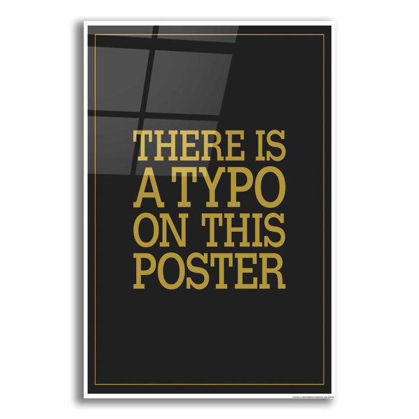 Trinx 'Typo' By JJ Brando, Acrylic Glass Wall Art, - Wayfair Canada