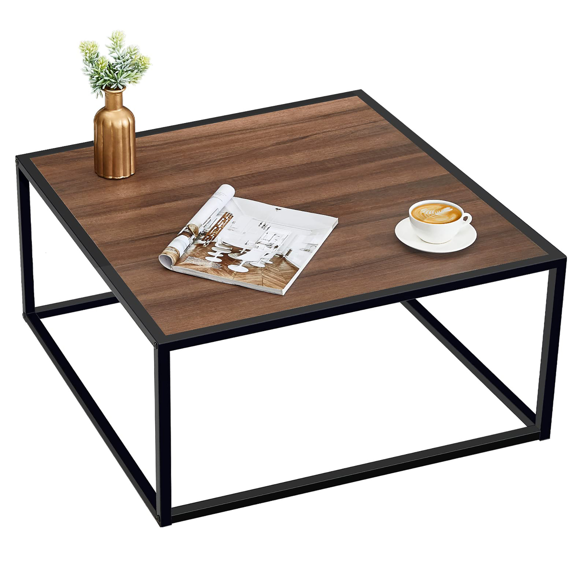 Latitude Run® Coffee Table Small Square Coffee Table Simple Modern ...
