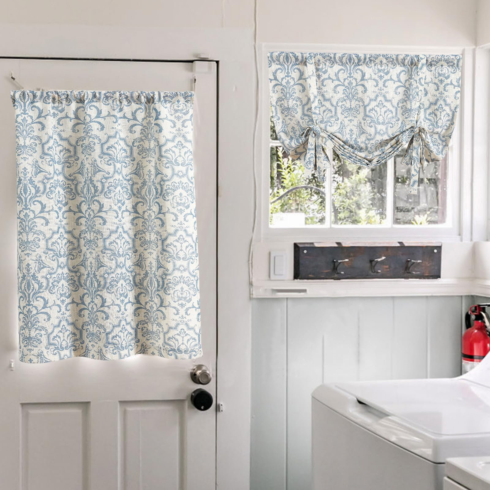 Remorb 1 Panel Kitchen Flax Floral Drapes | Wayfair