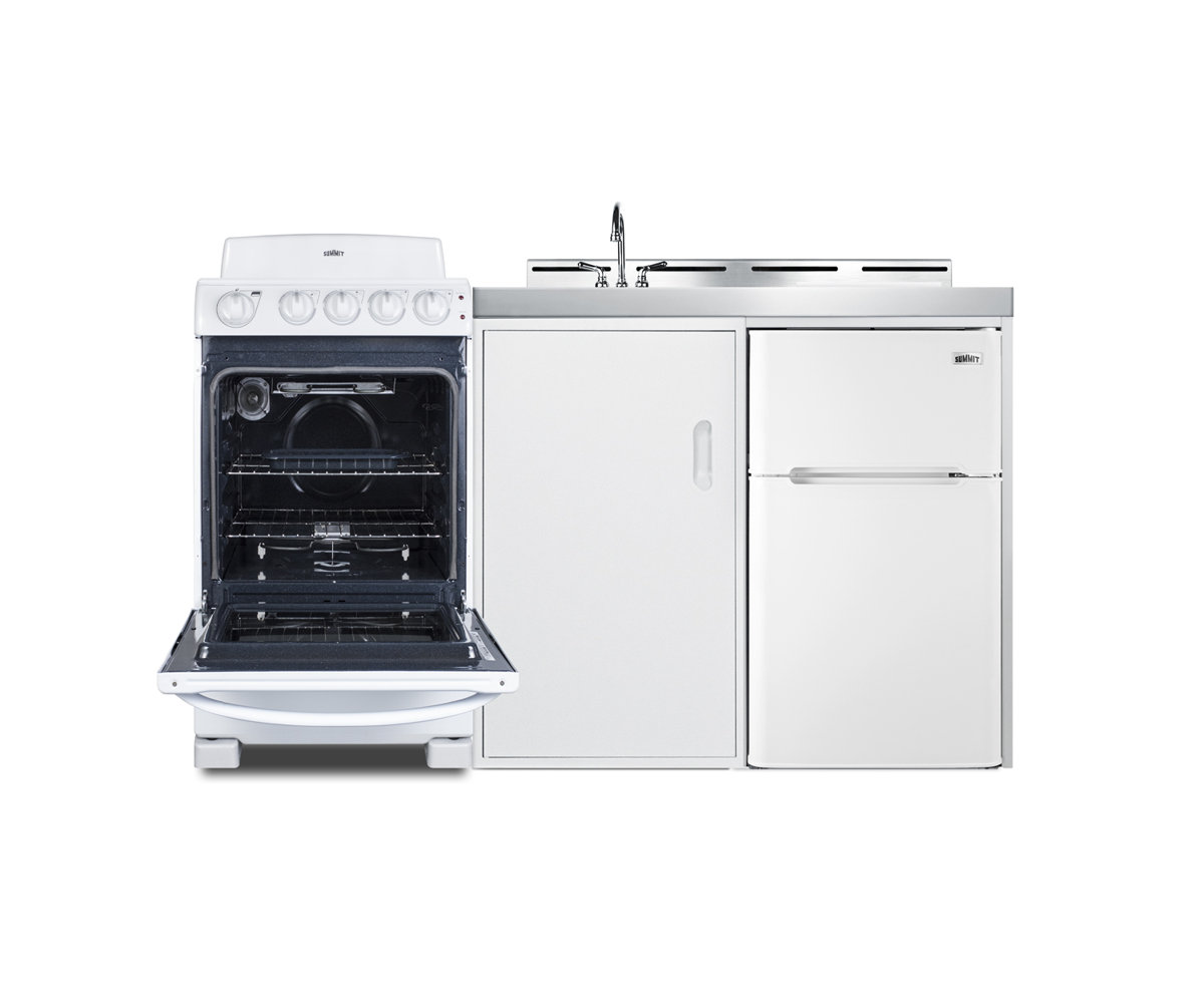 Summit Appliance 60" Wide All-In-One Kitchenette With Electric Coil ...