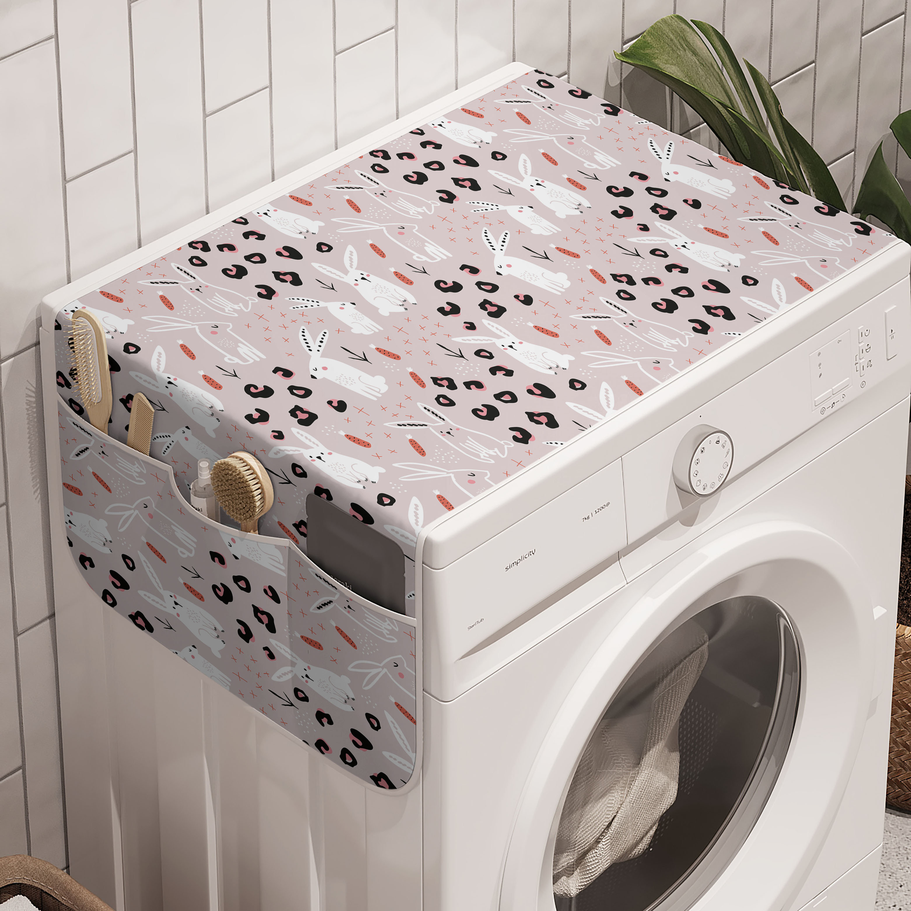 East Urban Home Rabbit Washing Machine Organizer Pack of 2 47" x 18.5 ...