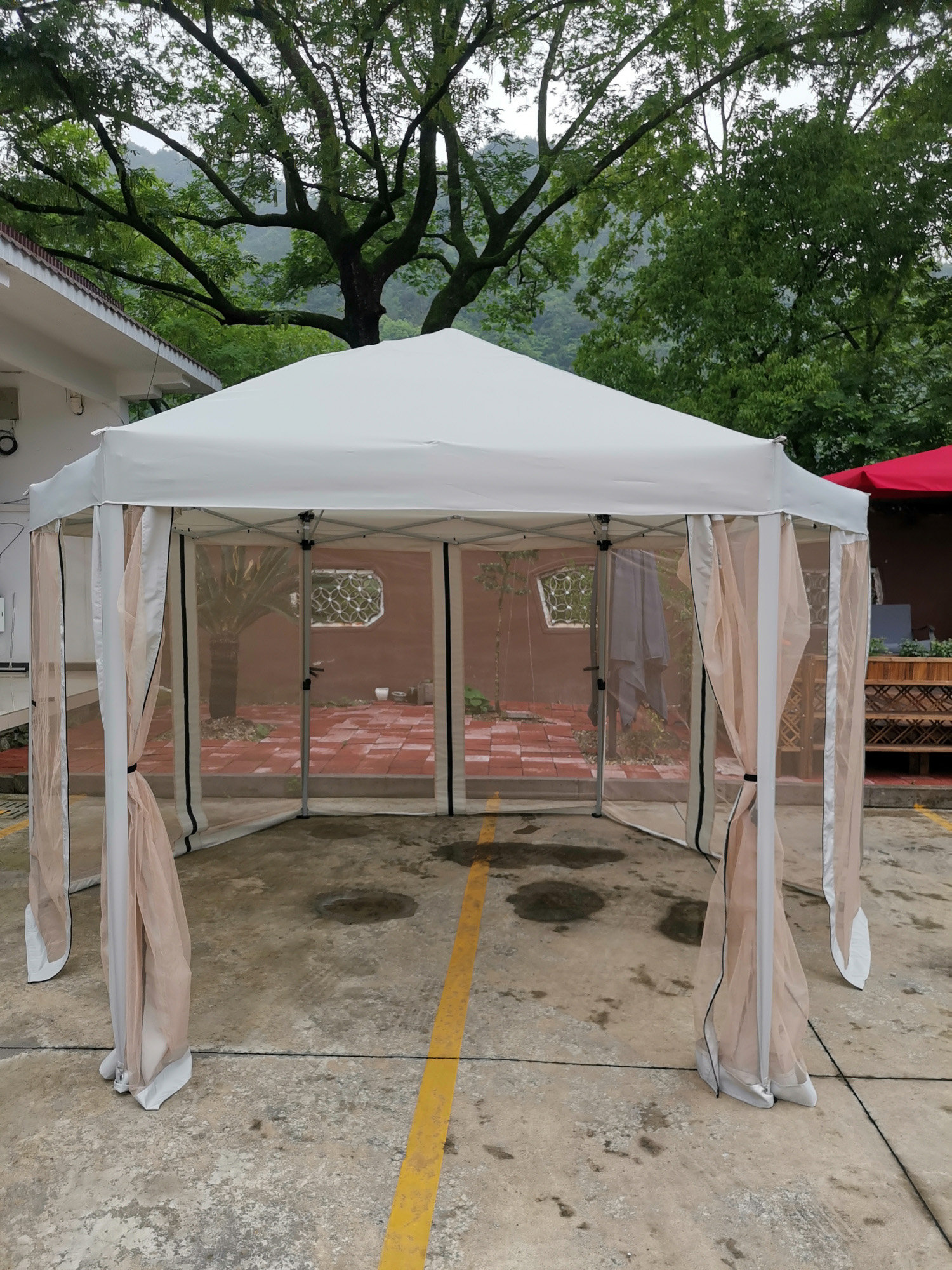 VODYXSEP Pop-Up Gazebo Tent Outdoor Canopy Hexagonal Canopies Gazebos ...