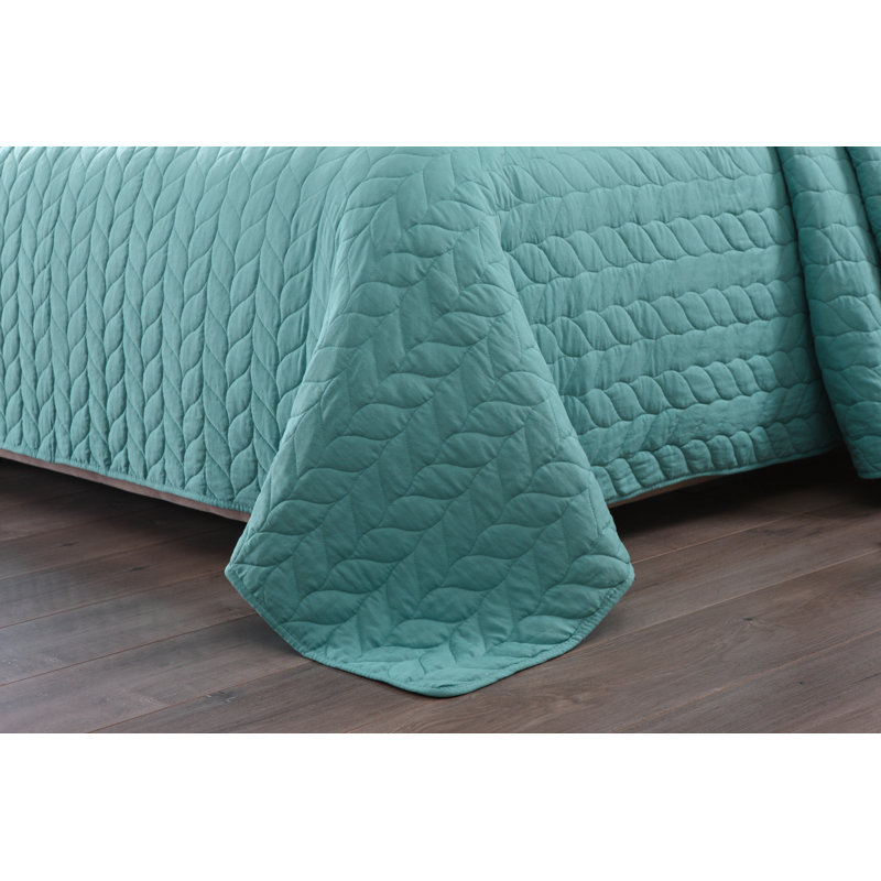 MarCielo P_leaf quit Microfiber Reversible 3 Piece Quilt Set & Reviews ...