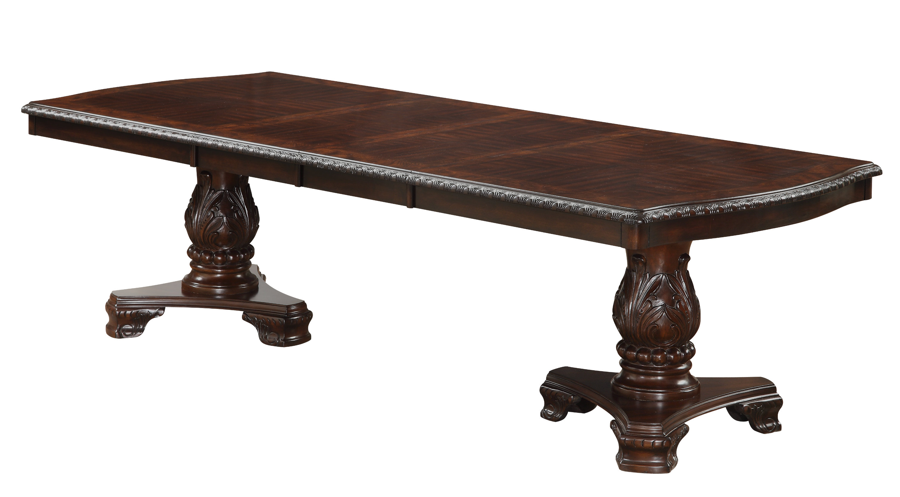 Bloomsbury Market Kiera Brown Formal Extendable Dining Table | Wayfair
