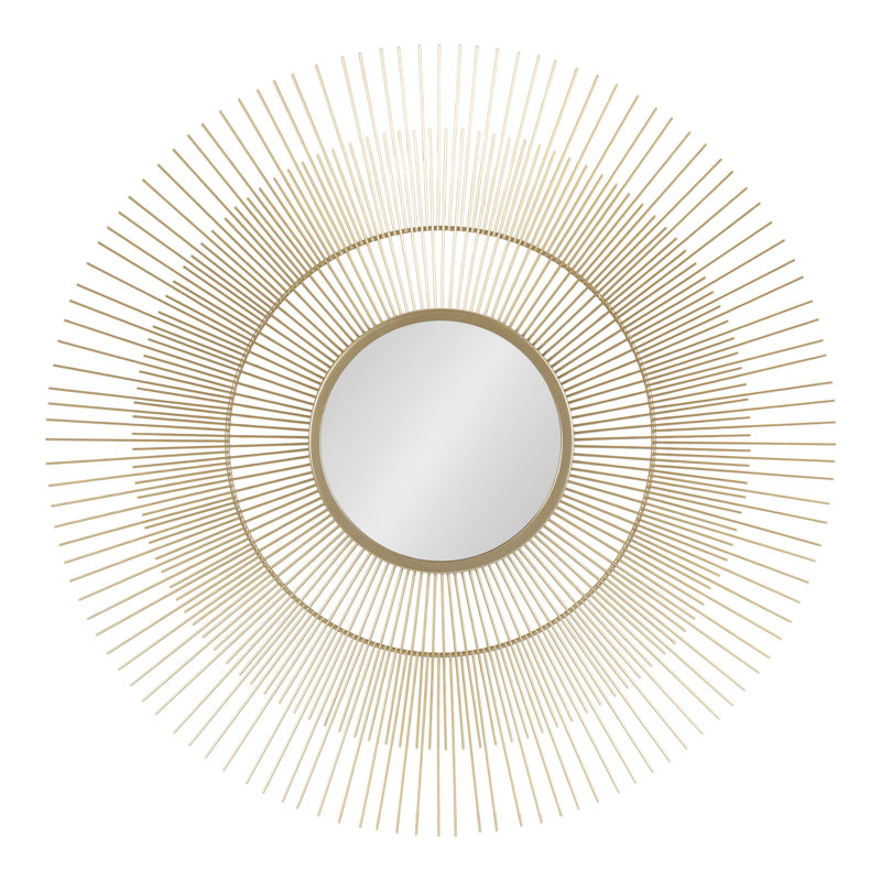 Mercer41 Round Decorative Sunburst Wall Mirror | Wayfair