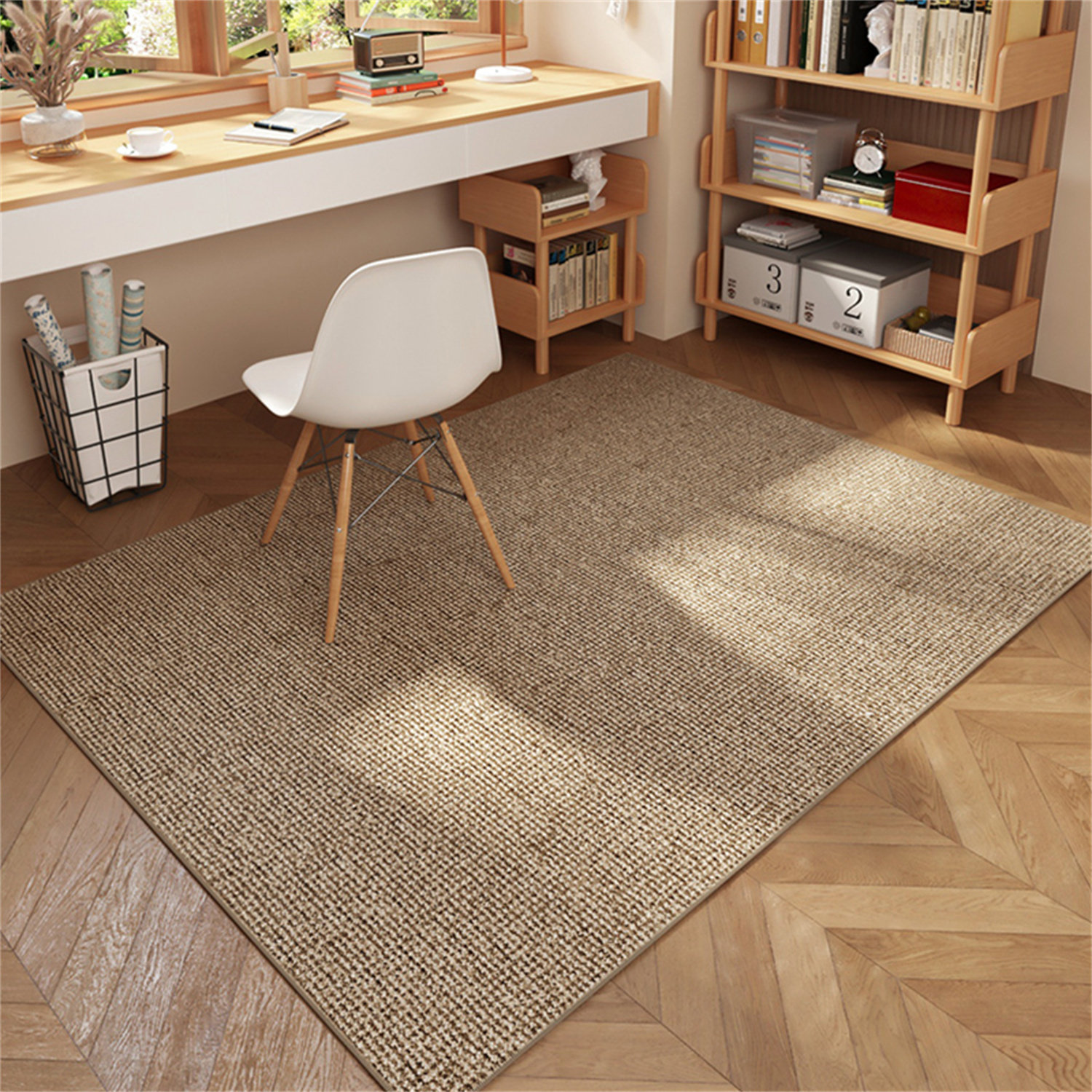 JINXI Study Room Carpet - Desk Chair Mat, High-End Bedroom Wood Floor ...