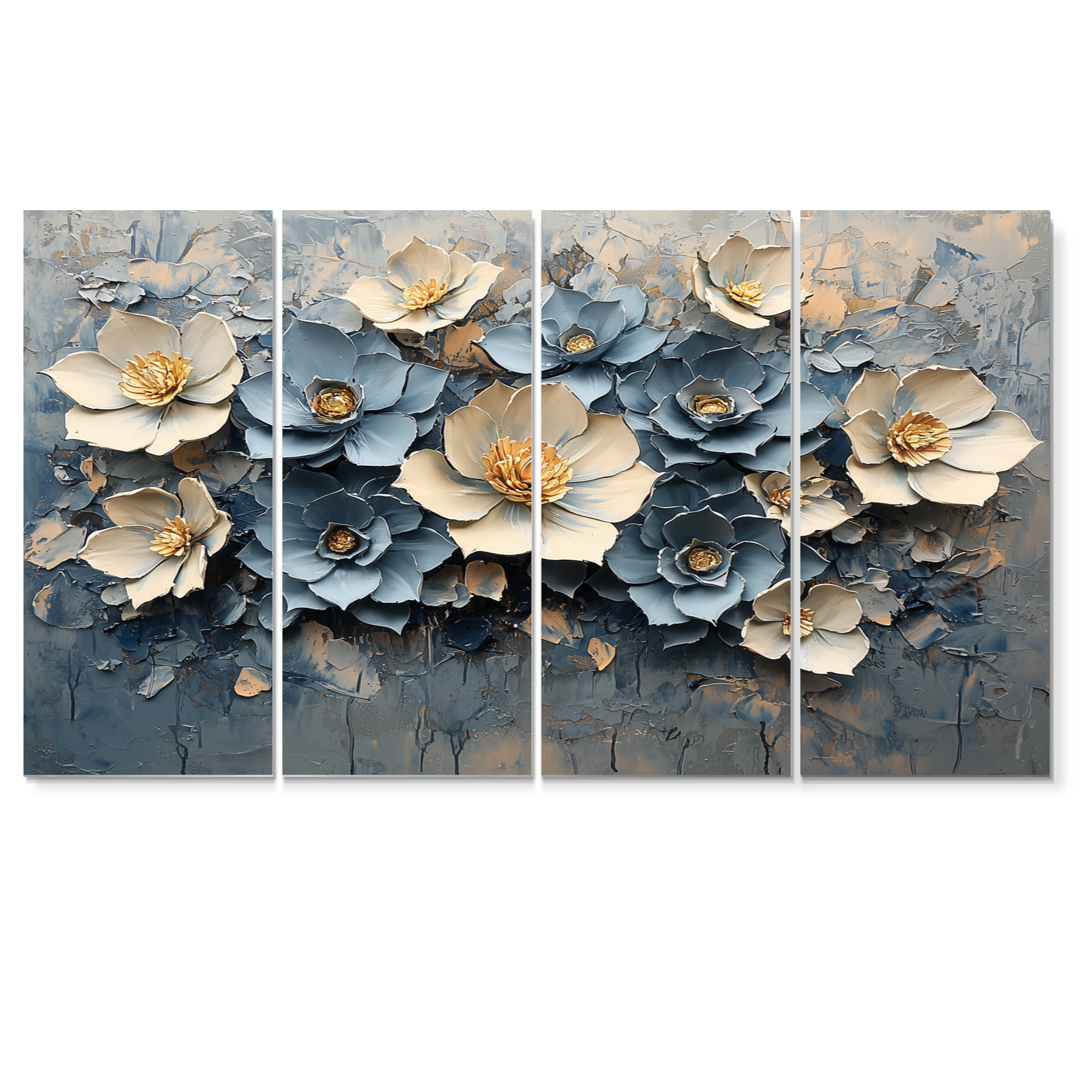 Mercer41 Morning Dew Of Aqua Succulent Simplicity - Wall Art - Art ...