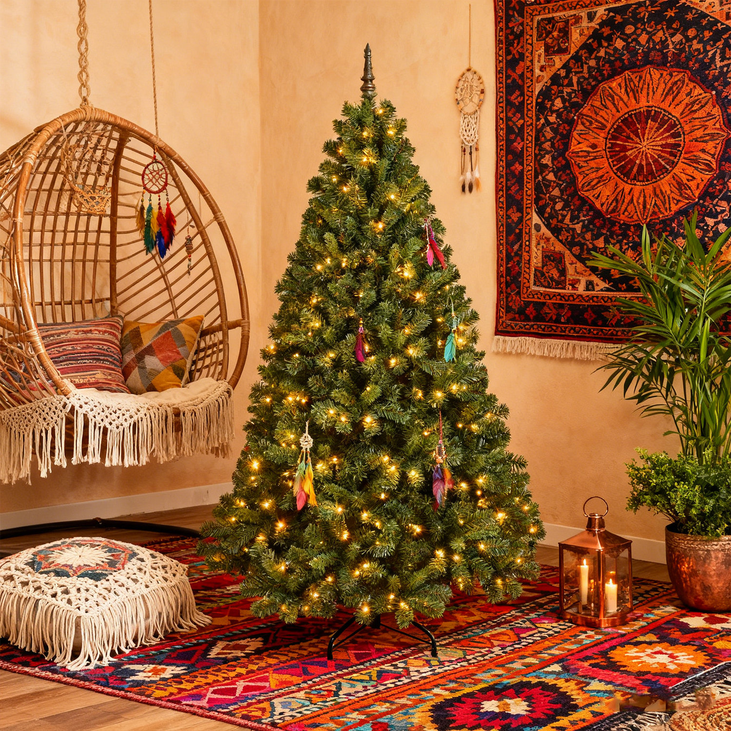 The Holiday Aisle® PVC Christmas Tree with 380 WiFi Music Sync LED ...