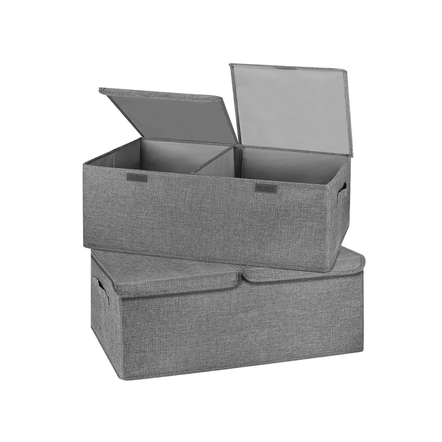 Latitude Run® 2 Pack Storage Boxes With Lids And Handles, Foldable ...