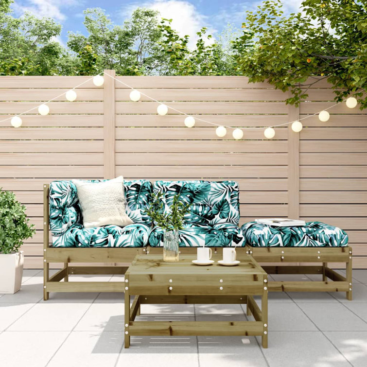 Alpen Home 4 Piece Garden Lounge Set Impregnated Wood Pine | Wayfair.co.uk