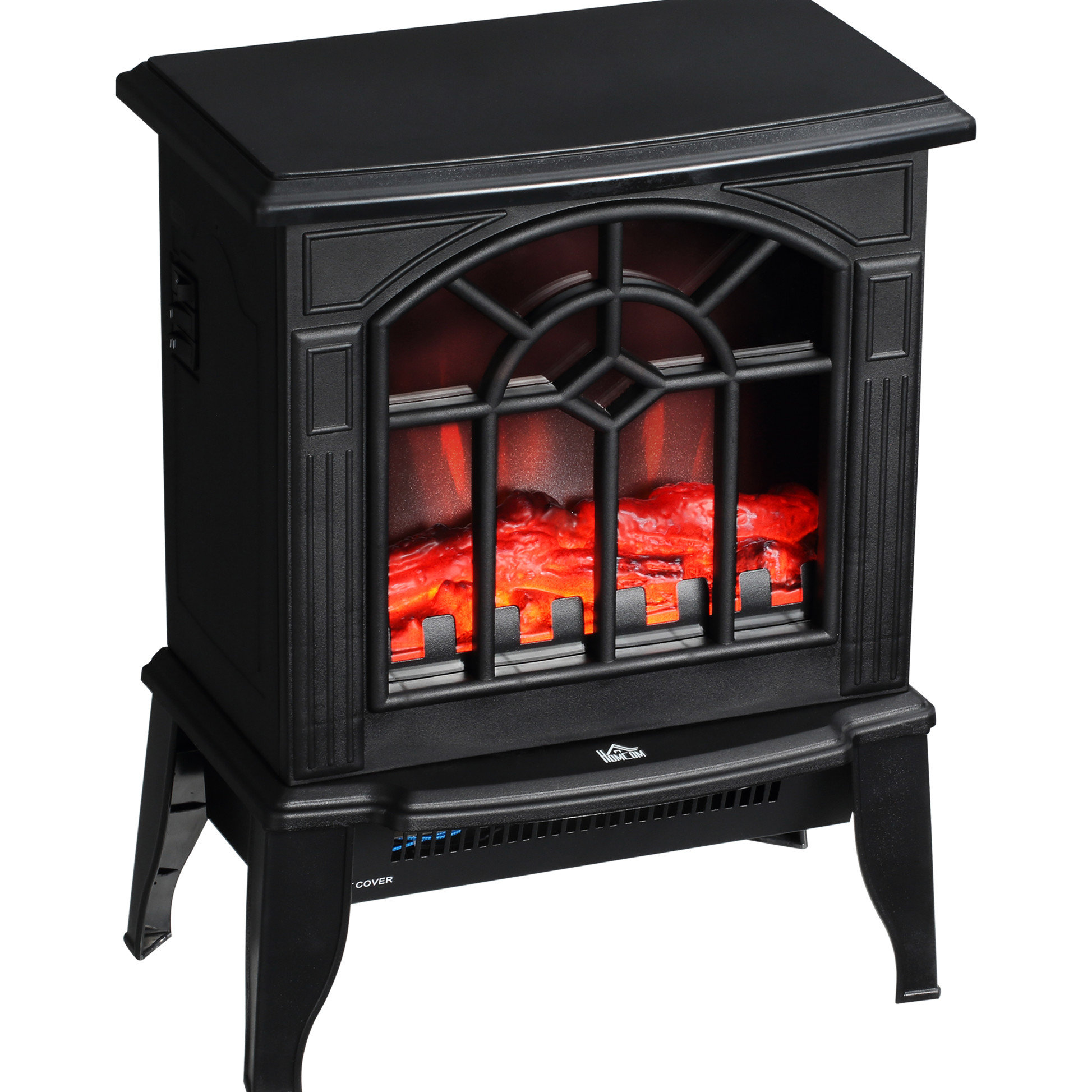 Latitude Run® Electric Fireplace 18", Realistic Flame , 750W/1500W ...