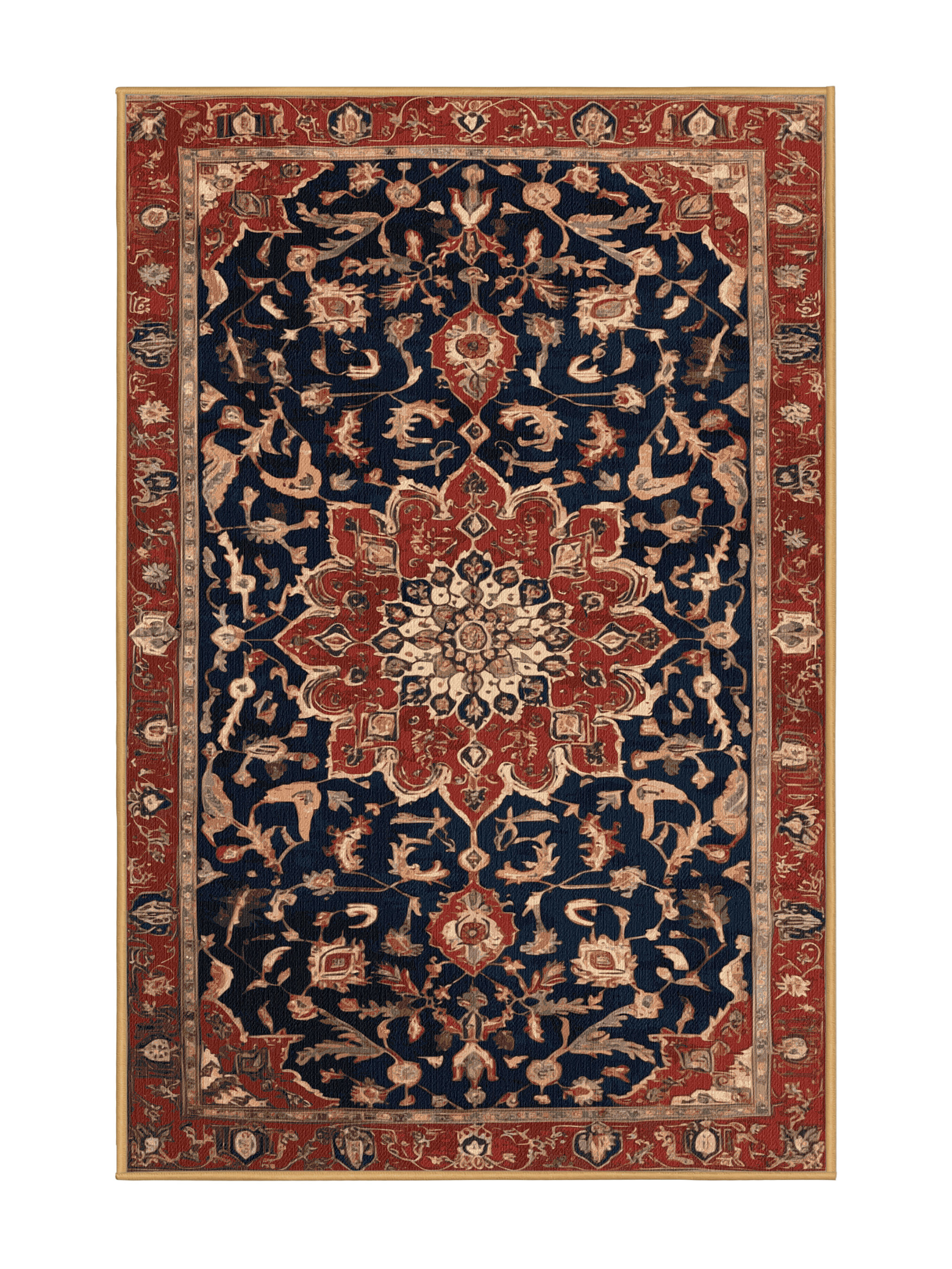 Bloomsbury Market Machine Washable Persian Brown Area Rug | Wayfair