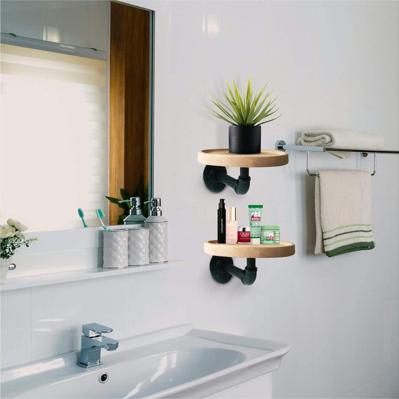 Williston Forge Jetmir 2 Piece Round Floating Shelf | Wayfair