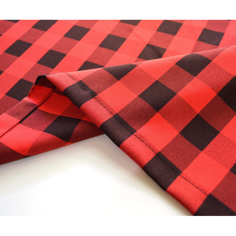 Gracie Oaks Rashara Plaid Tailored 56'' W Window Valance | Wayfair