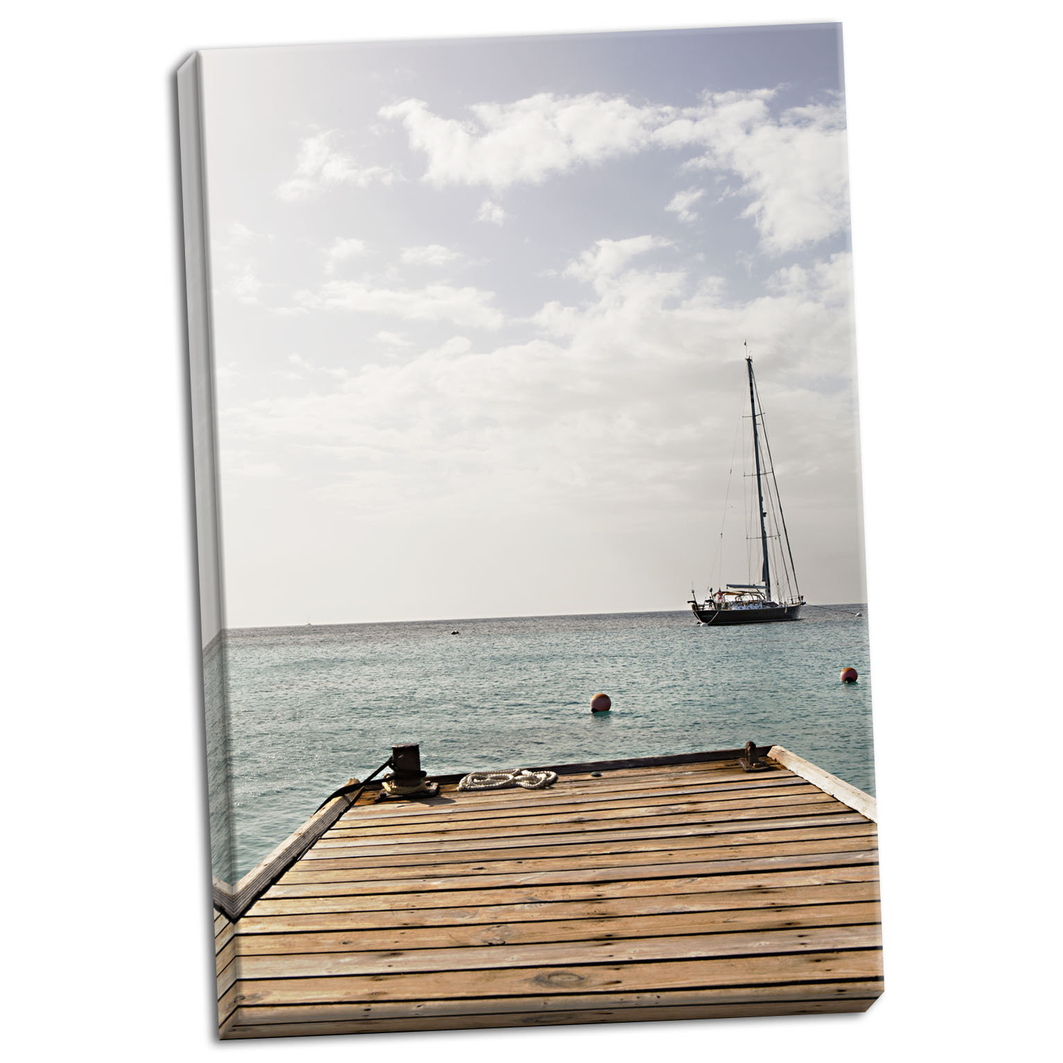 Highland Dunes 'Dock View II' Photographic Print on Wrapped Canvas ...