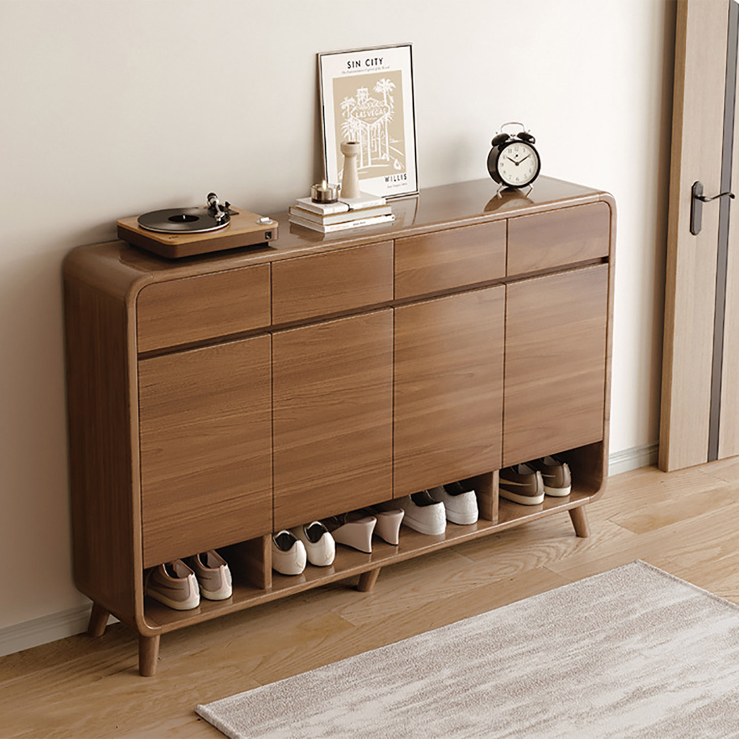 Corrigan Studio 48 Pair Shoe Storage Cabinet Large Capacity Shoe ...