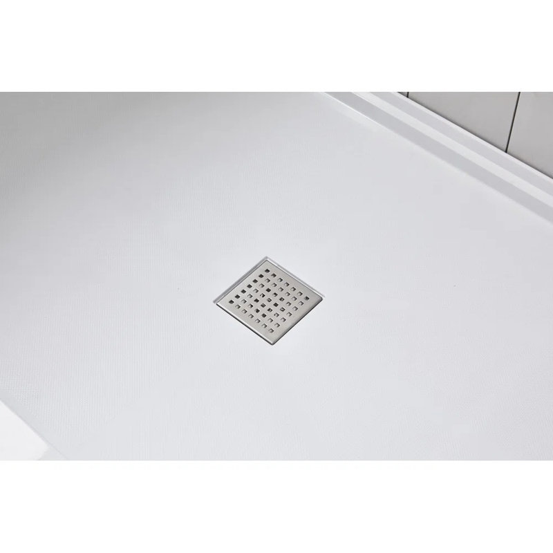 Avora Bath 3x6 Tile White Acrylic Alcove Shower System with Silver ...