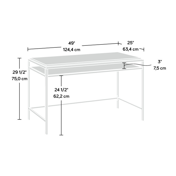 Sauder Writing Desk with Shelf in Kiln Acacia | Wayfair