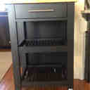 Prep & Savour Essential Series 20X24" Rubberwood Kitchen Cart White ...