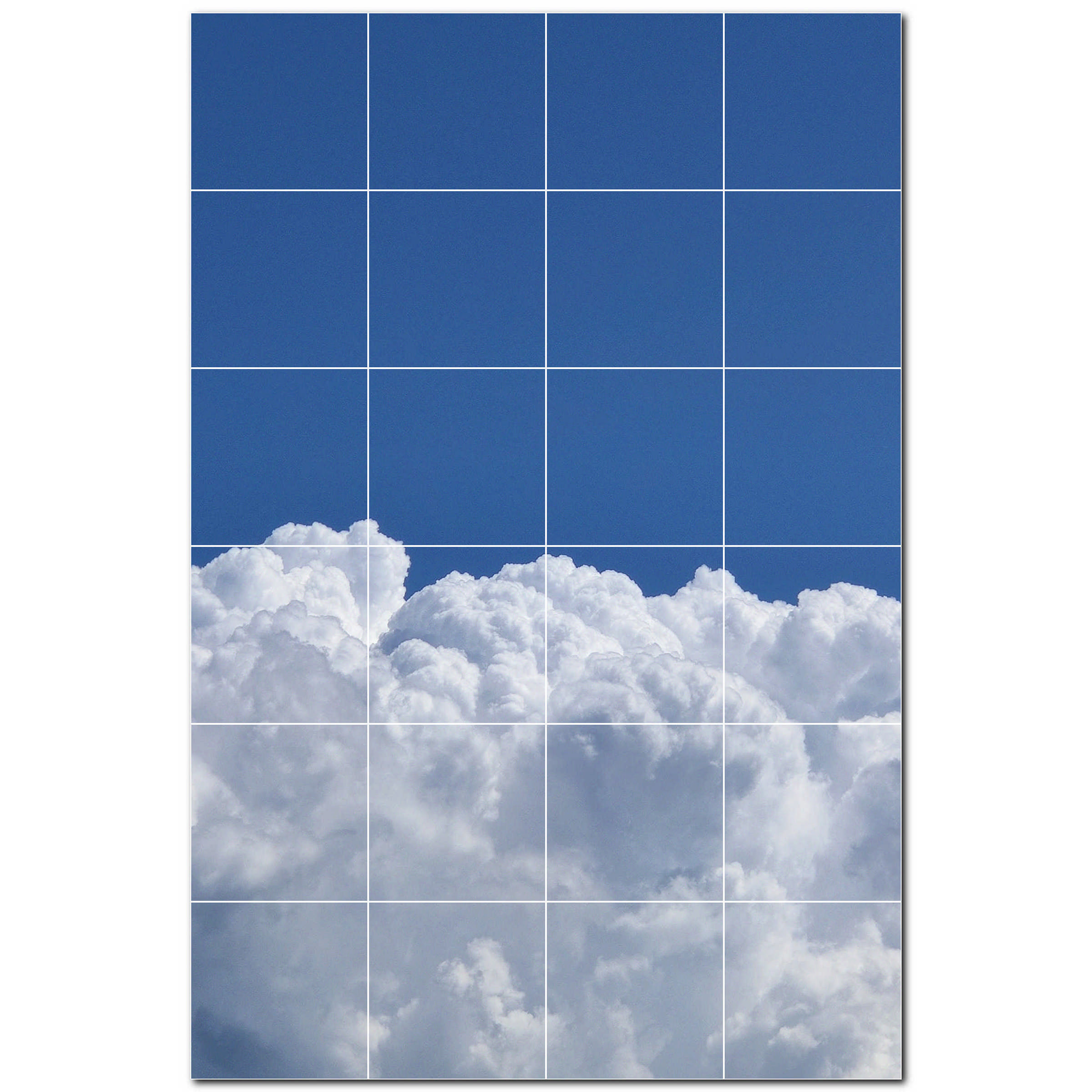 Picture-Tiles.com 32" x 48" Ceramic Clouds Photo Decorative Mural Tile ...