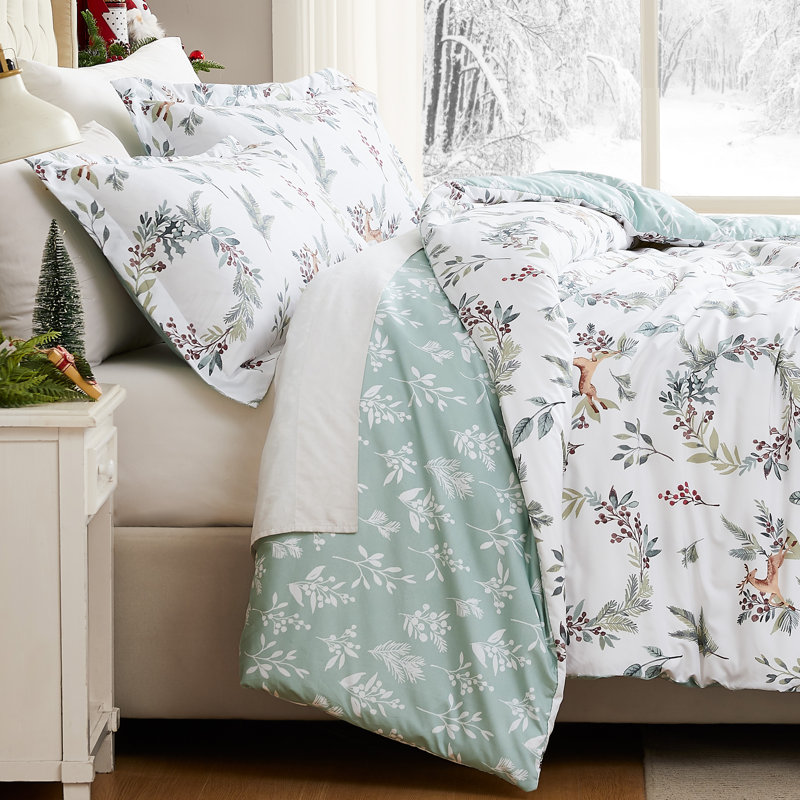 SouthShore Fine Linens Happy Holidays Oversized Reversible Holiday ...