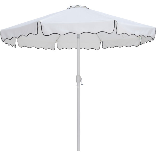 Arlmont & Co. Chavonte Fabric With Piping / Aluminum Patio Umbrella ...