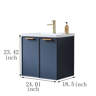 Mercer41 Ravyn 24'' Blue Modern Wall Mounted Bathroom Vanity With ...