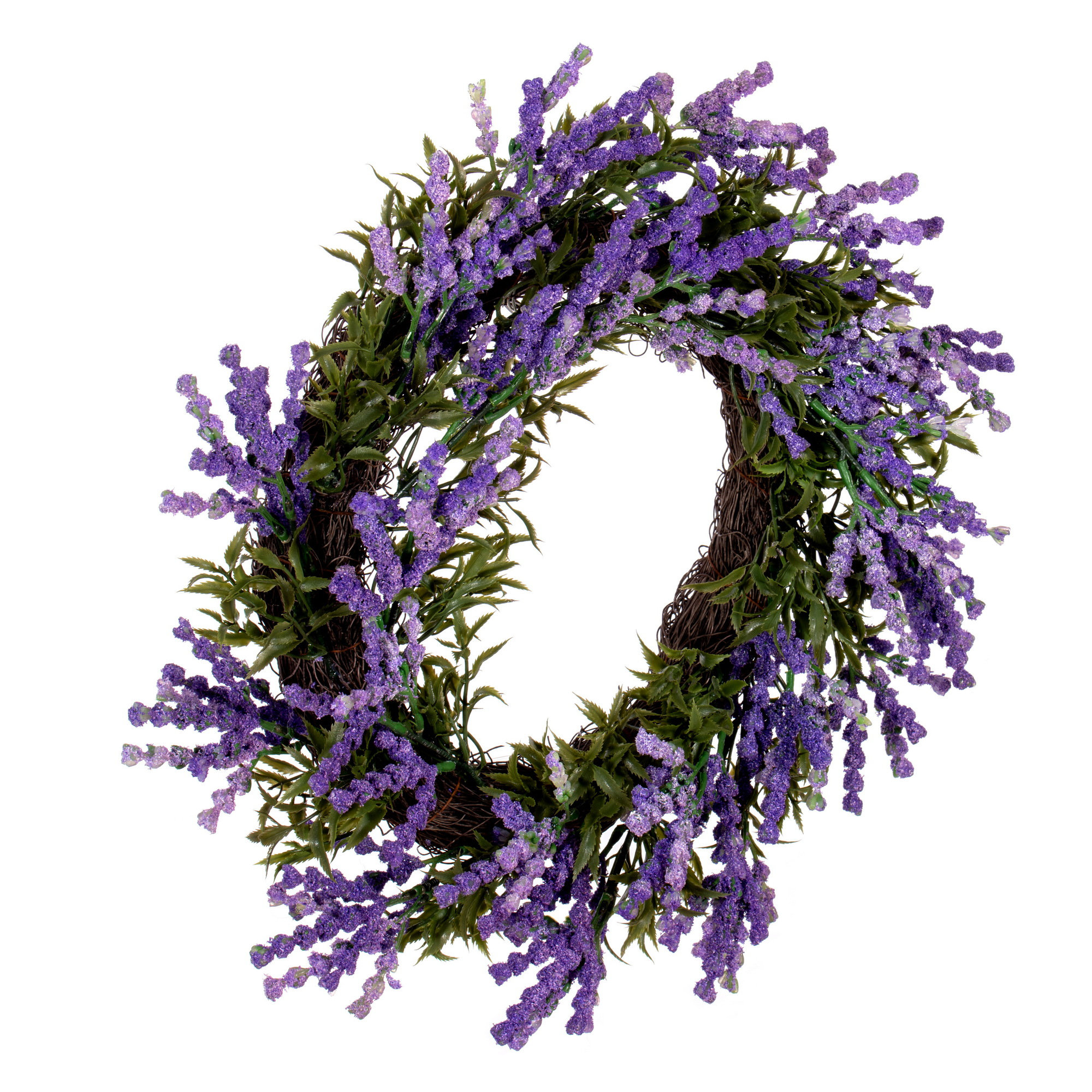 Primrue Lavender 16" PVC Wreath | Wayfair