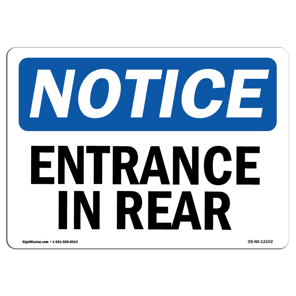 SignMission Entrance In Rear Sign - Wayfair Canada