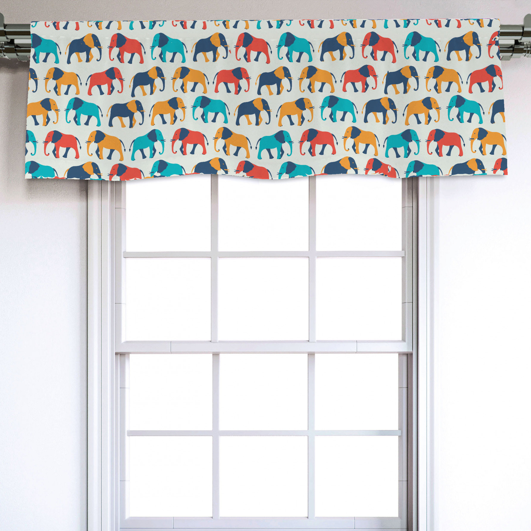 Ambesonne Elephant 54" Window Valance | Wayfair
