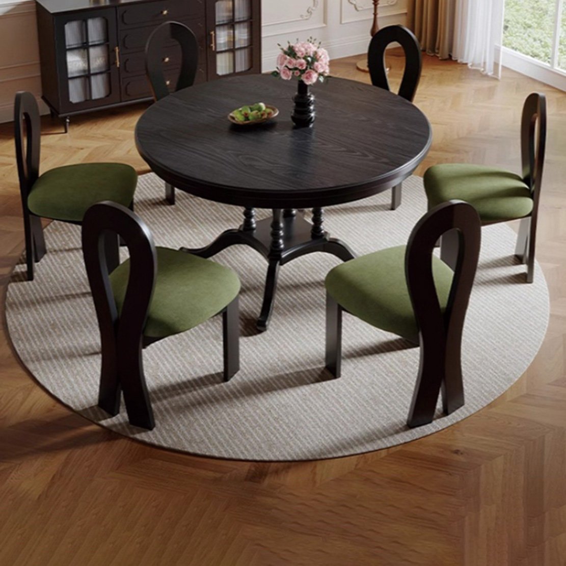 Waagy French elegant solid wood round table set | Wayfair