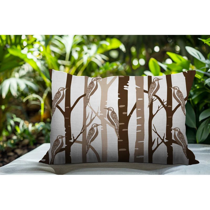 ULLI HOME Dali Bird Reversible Indoor/Outdoor Rectangle Pillow | Wayfair