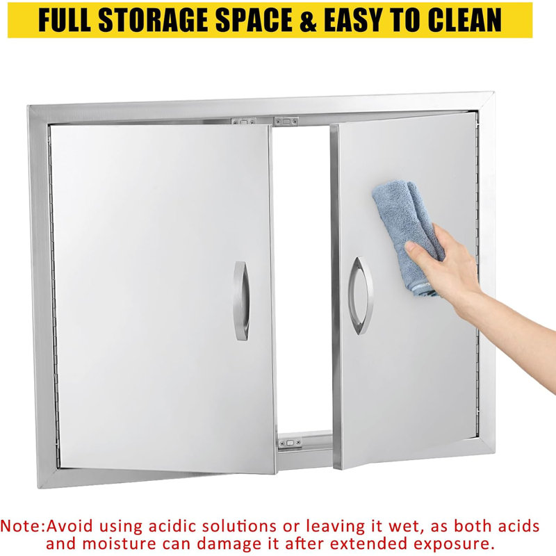 babevy 304 Stainless Steel Single Bbq Access Door With Vents | Wayfair