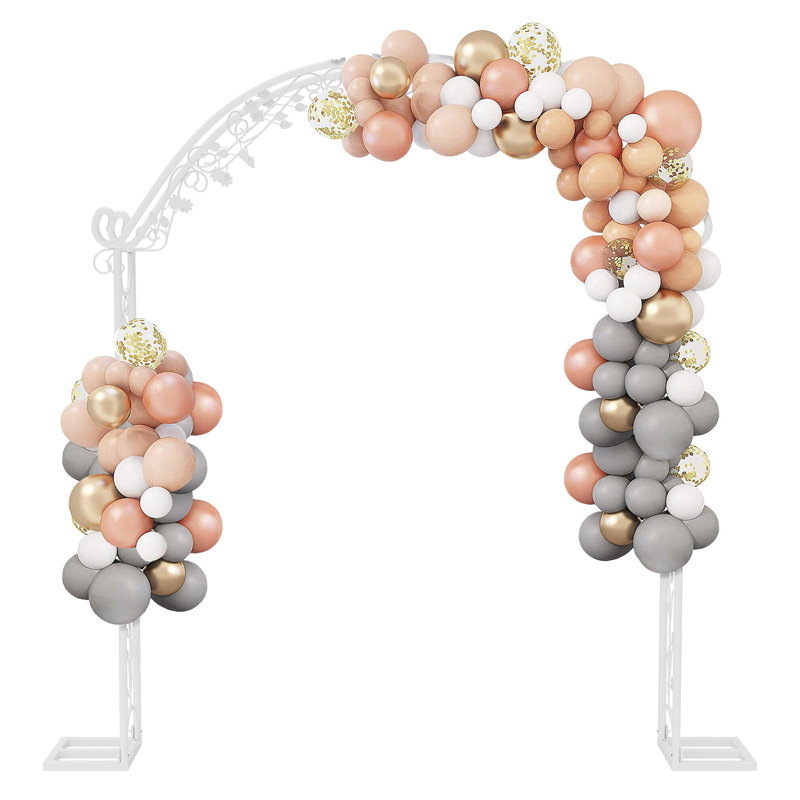 LUVODI Large Wedding Arch Backdrop Stand Metal Arch Frame in White ...