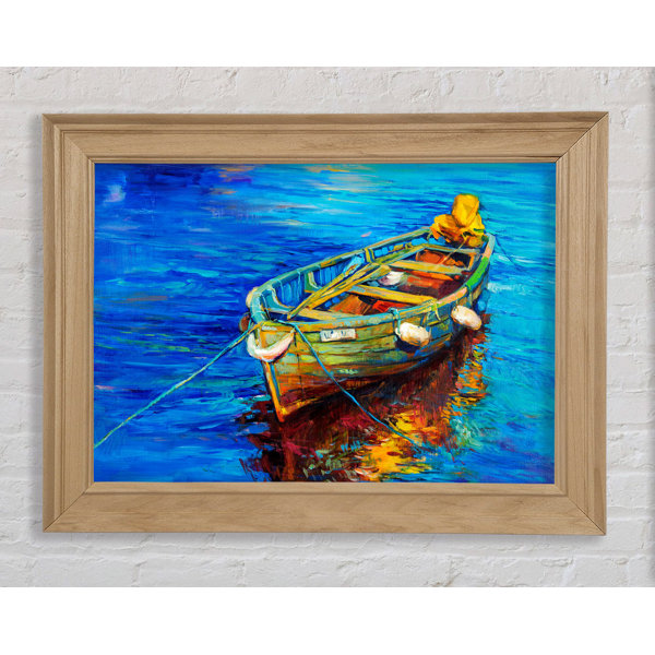 Longshore Tides Rowing Boat Blues Framed Print - Single Picture Frame ...