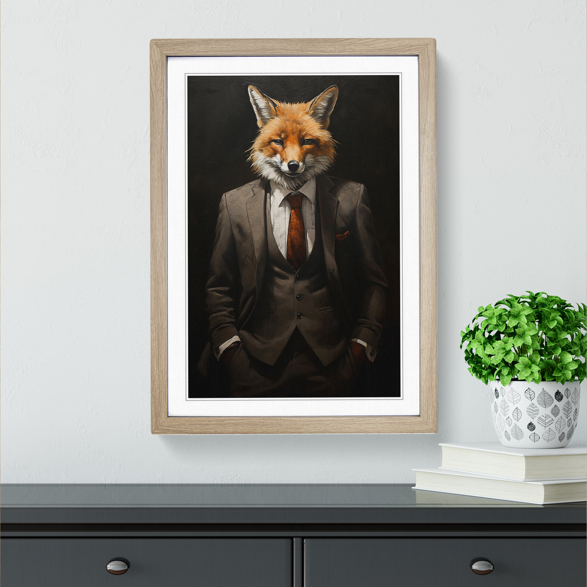 Happy Larry Fox in a Suit Painting | Wayfair.co.uk