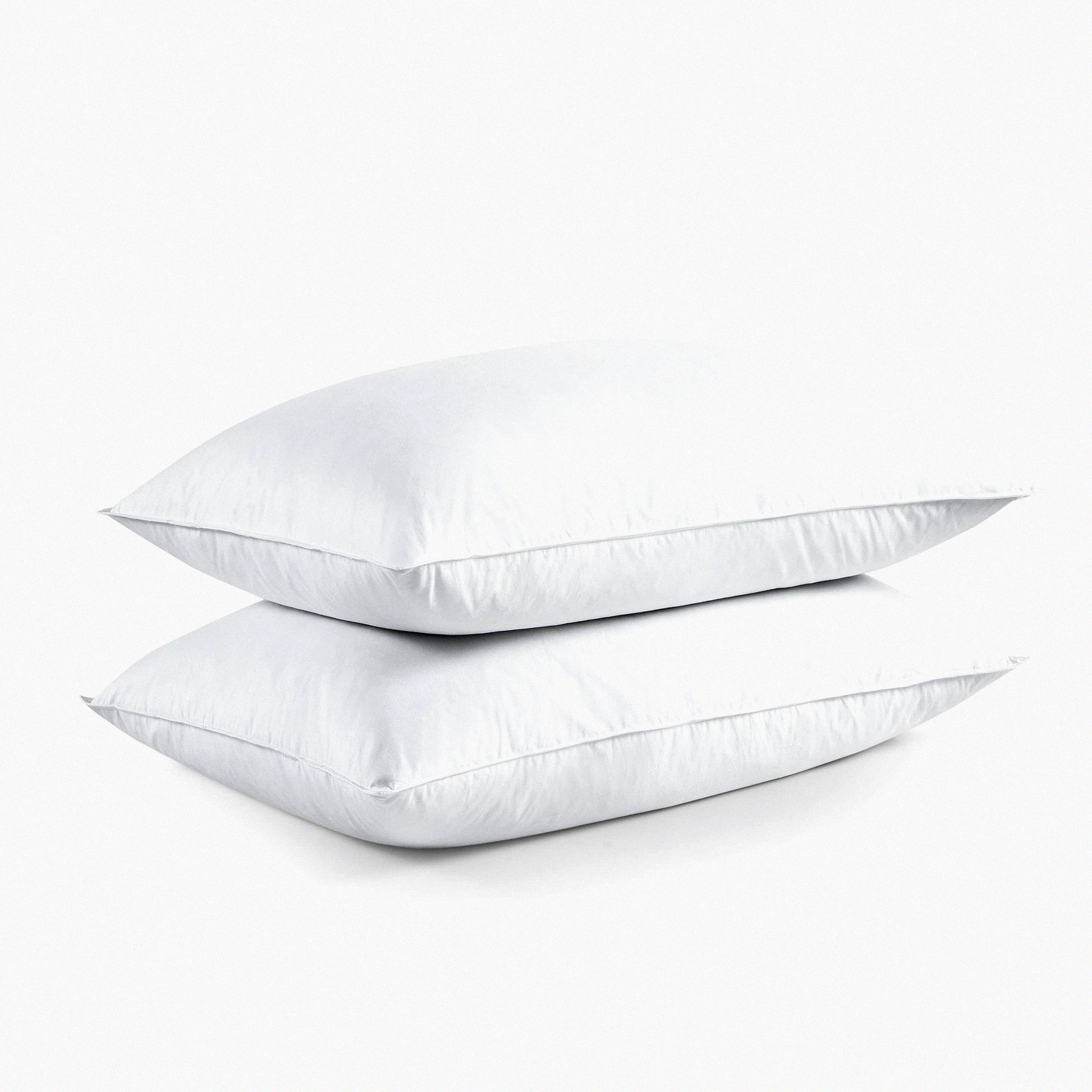MODAIO FeatherSoft Cotton Pillow Set - Standard Size, Flat & Plush ...