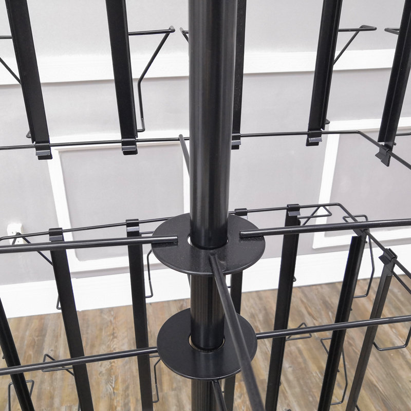 FixtureDisplays 64 Adjustable Pockets Display Rack Double Tier Greeting ...