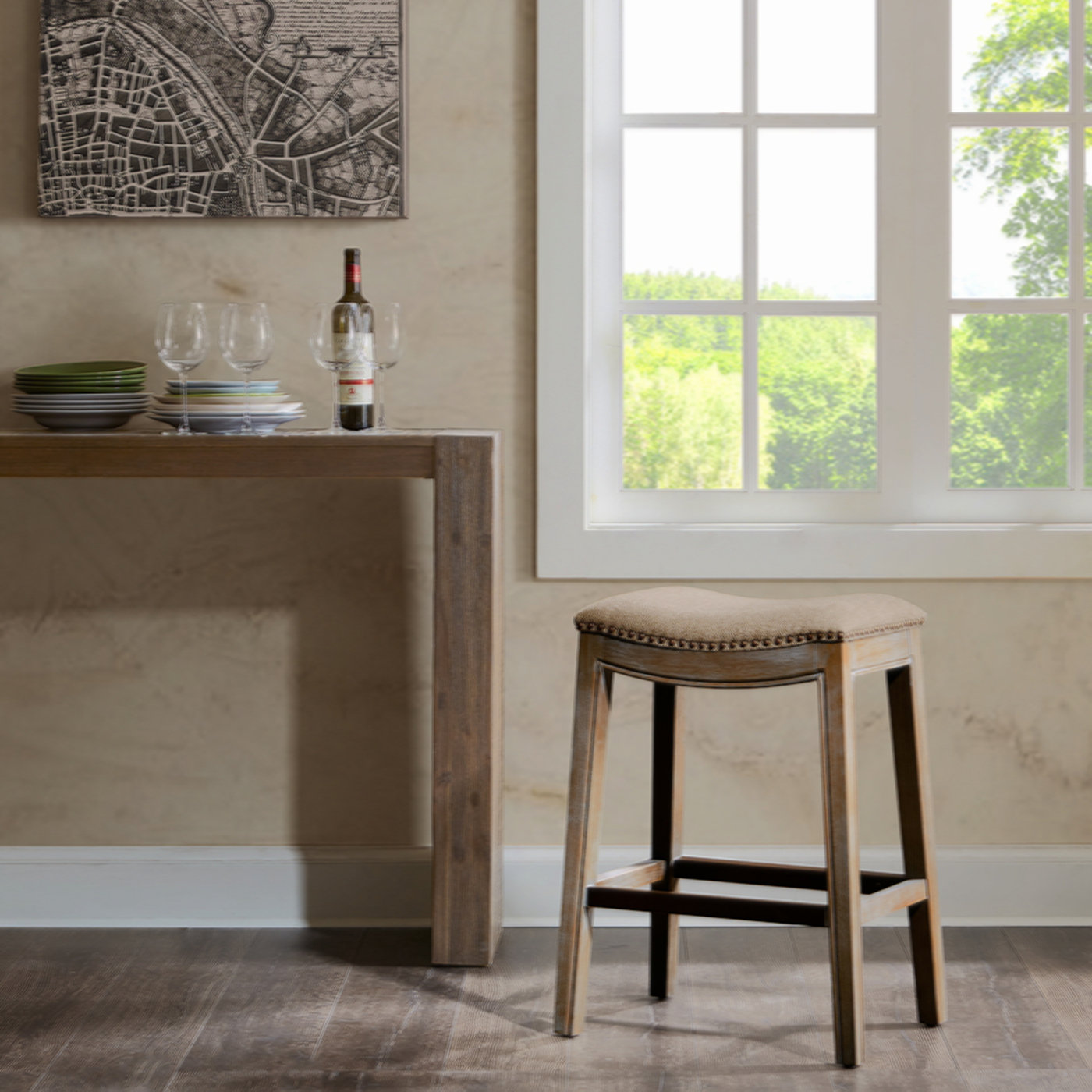 Red Barrel Studio Saddle Counter Stool - Wayfair Canada