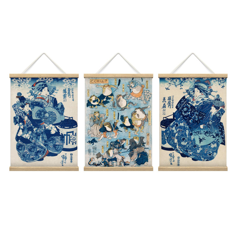 IDEA4WALL Classic Japanese Ukiyo-e Traditional Edo Period Wall Hanging ...