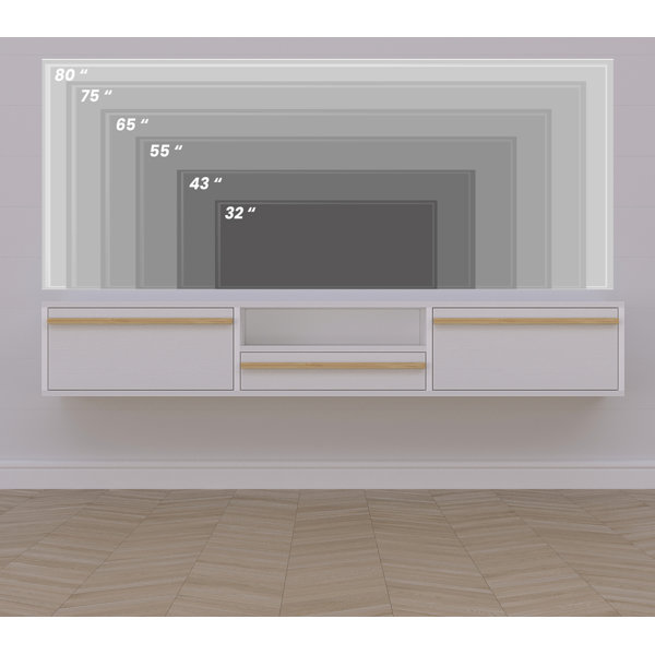 Wrought Studio Hawana 71" Modern and Minimalist Wall Mounted Floating ...