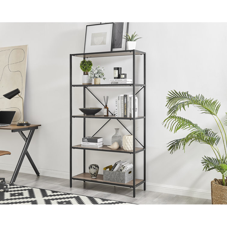 Furniture Box Alton Industrial Style 5 Shelf Box Shelving Unit ...
