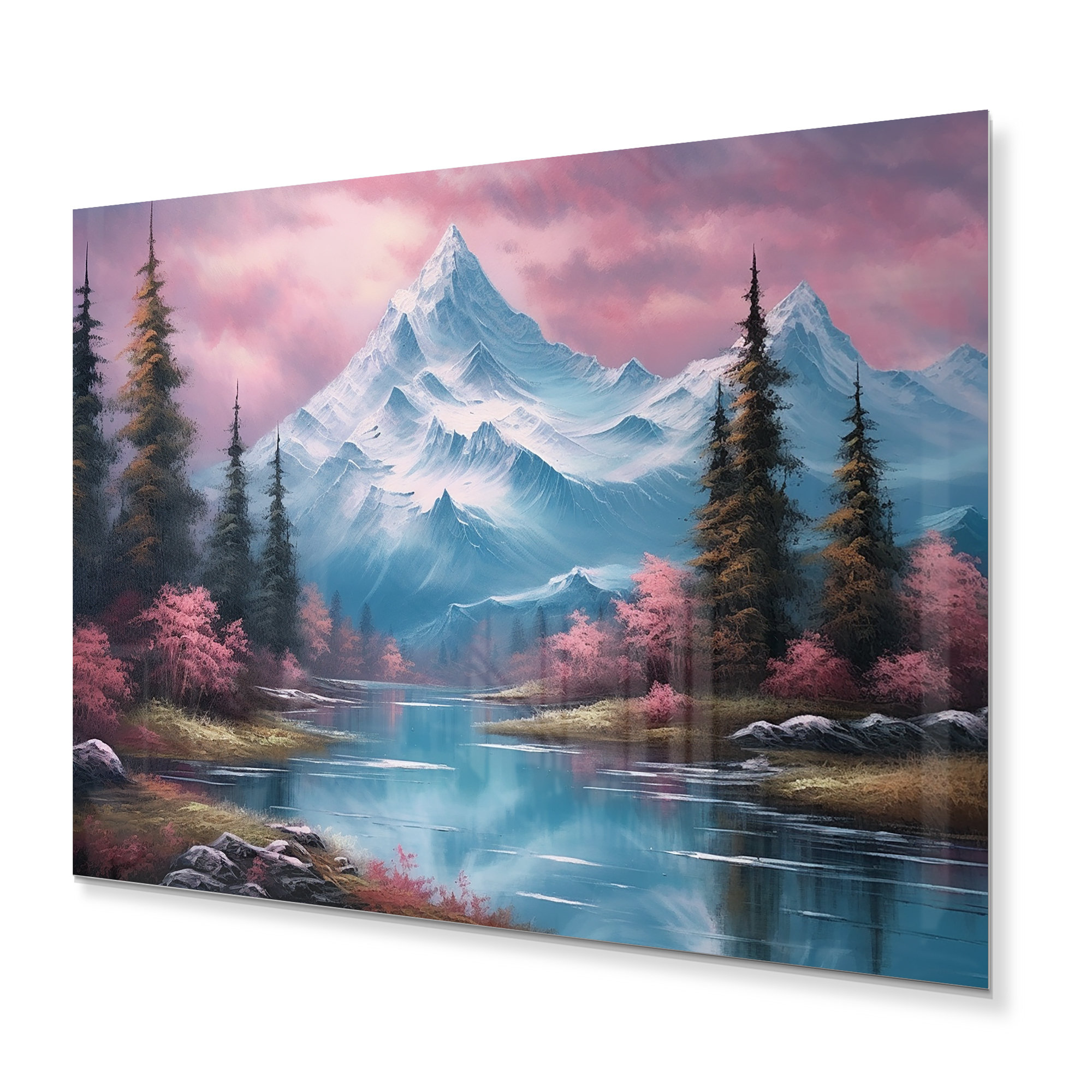 Millwood Pines Mountain View Bliss II - Countryside Print on Metal ...