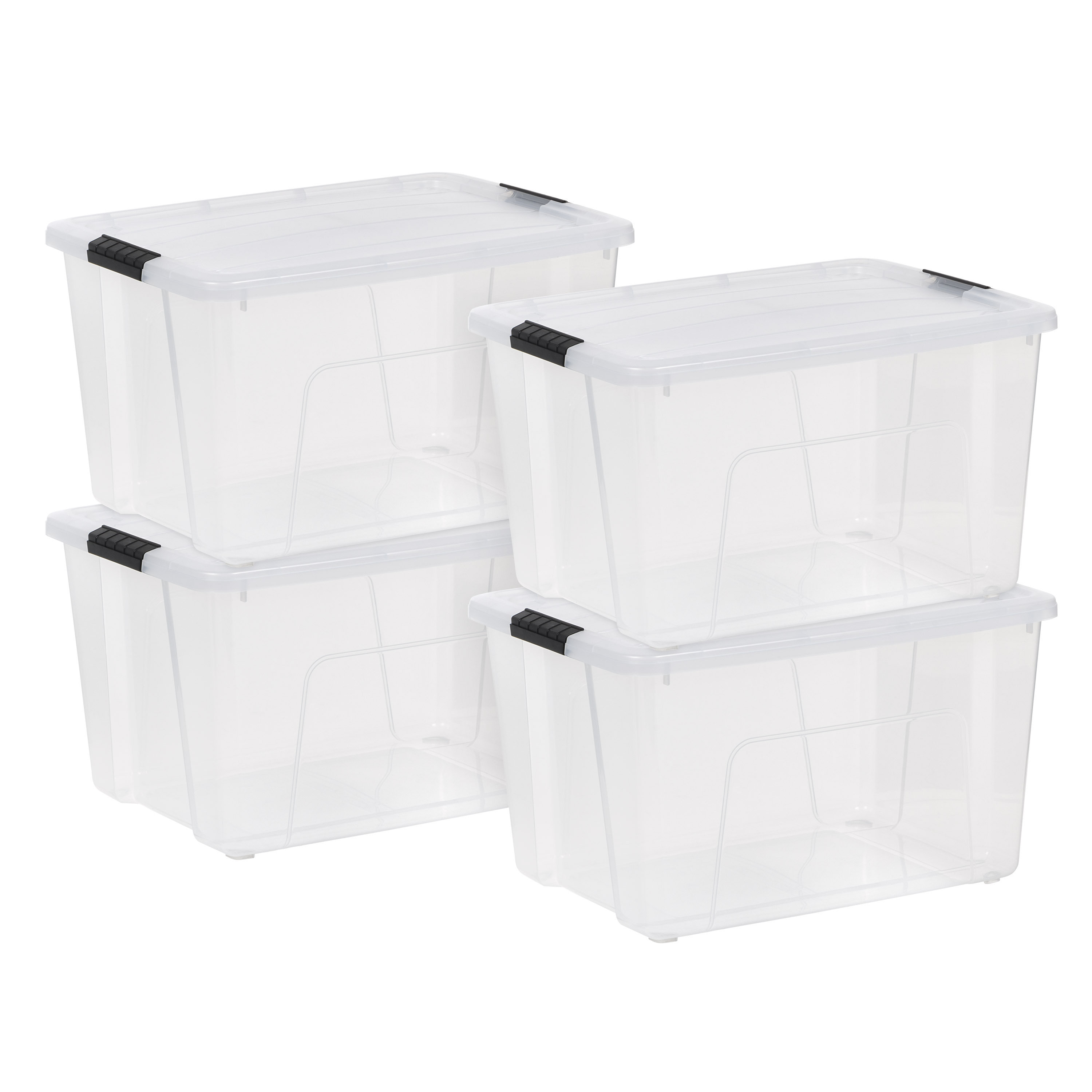 IRIS USA, Inc. Iris 60 Qt./15 Gal. Plastic Storage Boxes with Latching ...