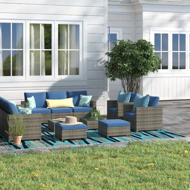 Sol 72 Outdoor™ Cabral 7 - Person Outdoor Seating Group with Cushions ...