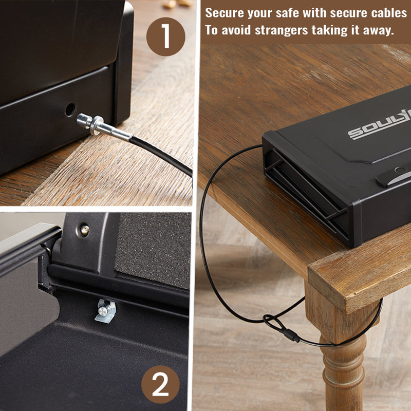 SY SOULYI 3-Quick Access Digital Gun Safe with Biometric Lock & Reviews ...