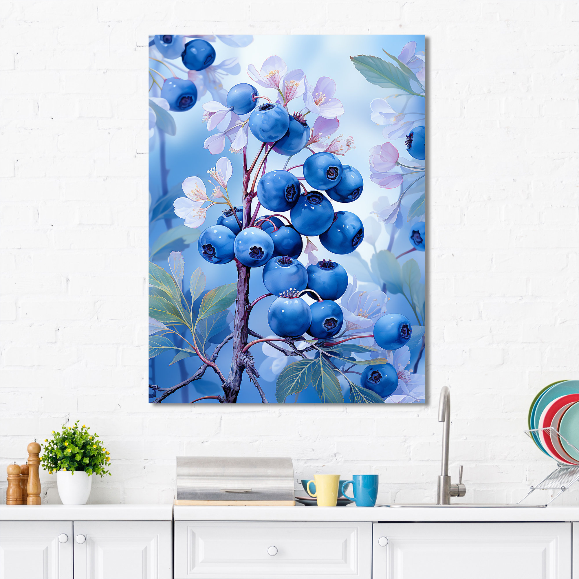 Wildon Home® Ballet Blueberry Fruit Serenade III - Fruits Wall Art ...
